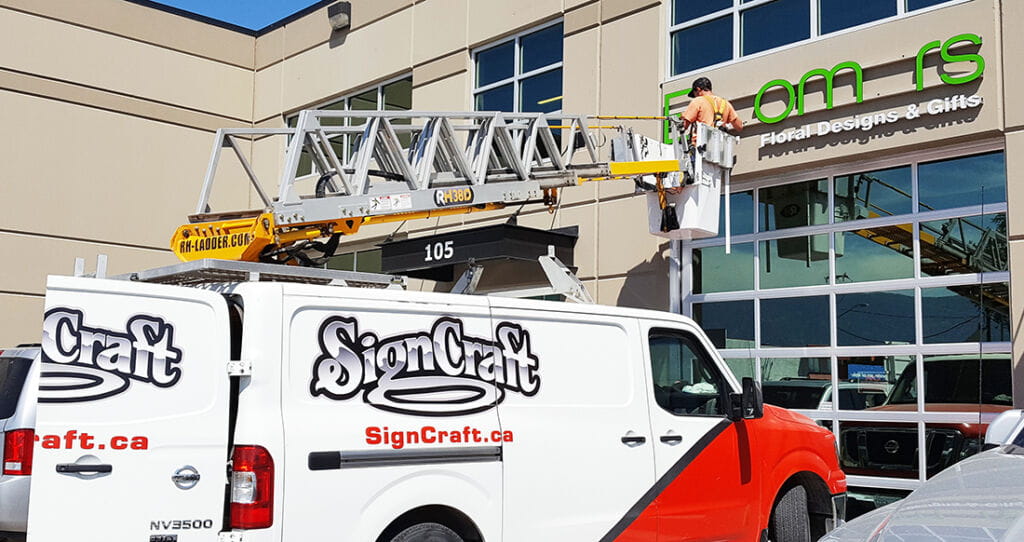 Sign Installation - Okanagan Sign Experts - SignCraft